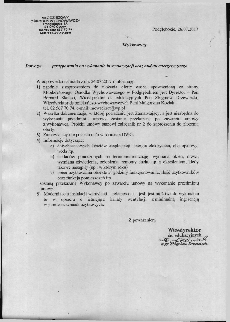 Pytania i odpowiedzi dotyczące postępowania na wykonanie inwentaryzacji ... Pytania i odpowiedzi dotyczące postępowania na wykonanie inwentaryzacji ...